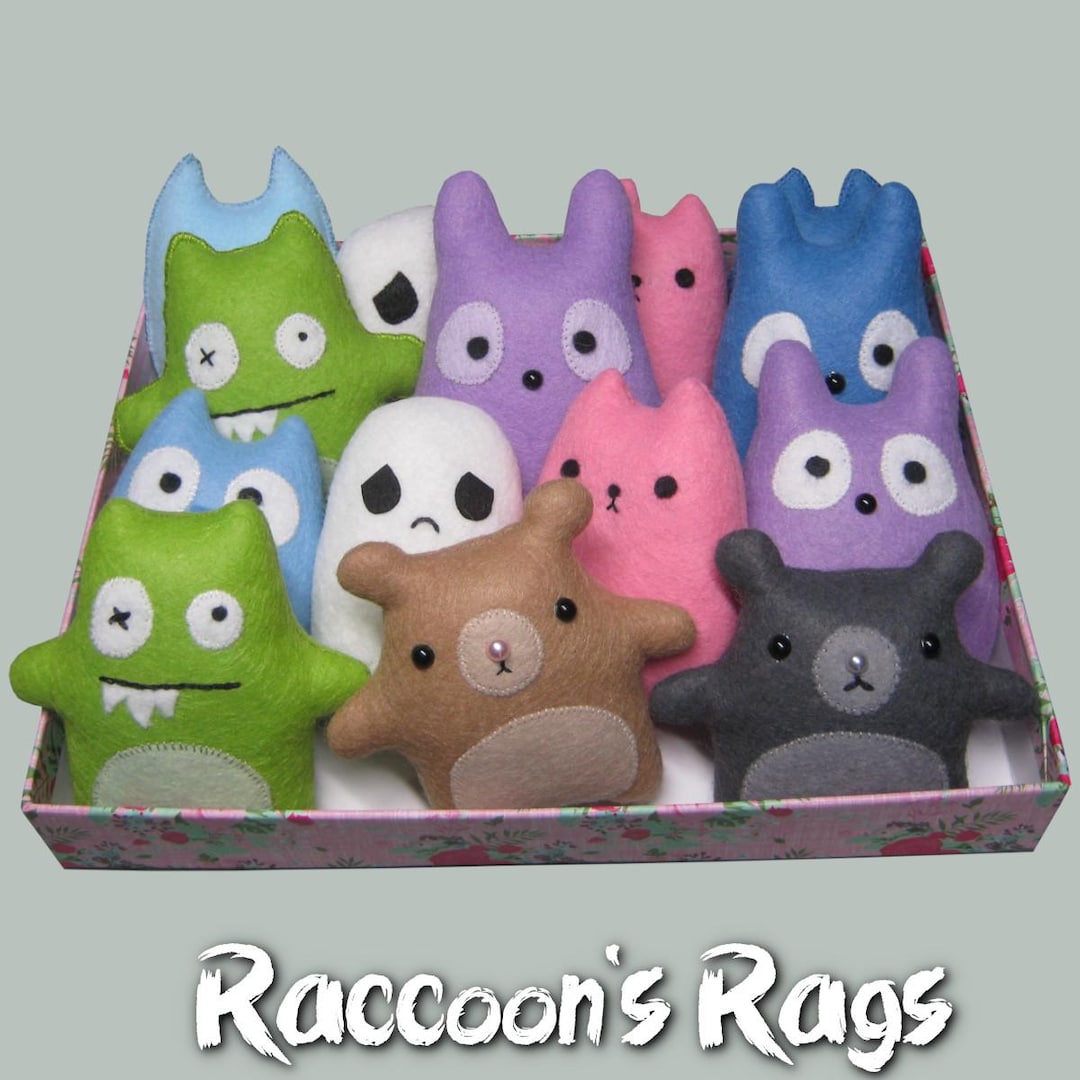 Mini-plushie Tutorial/pattern PDF. 22 Page Ebook. SSP-080: "critters ...