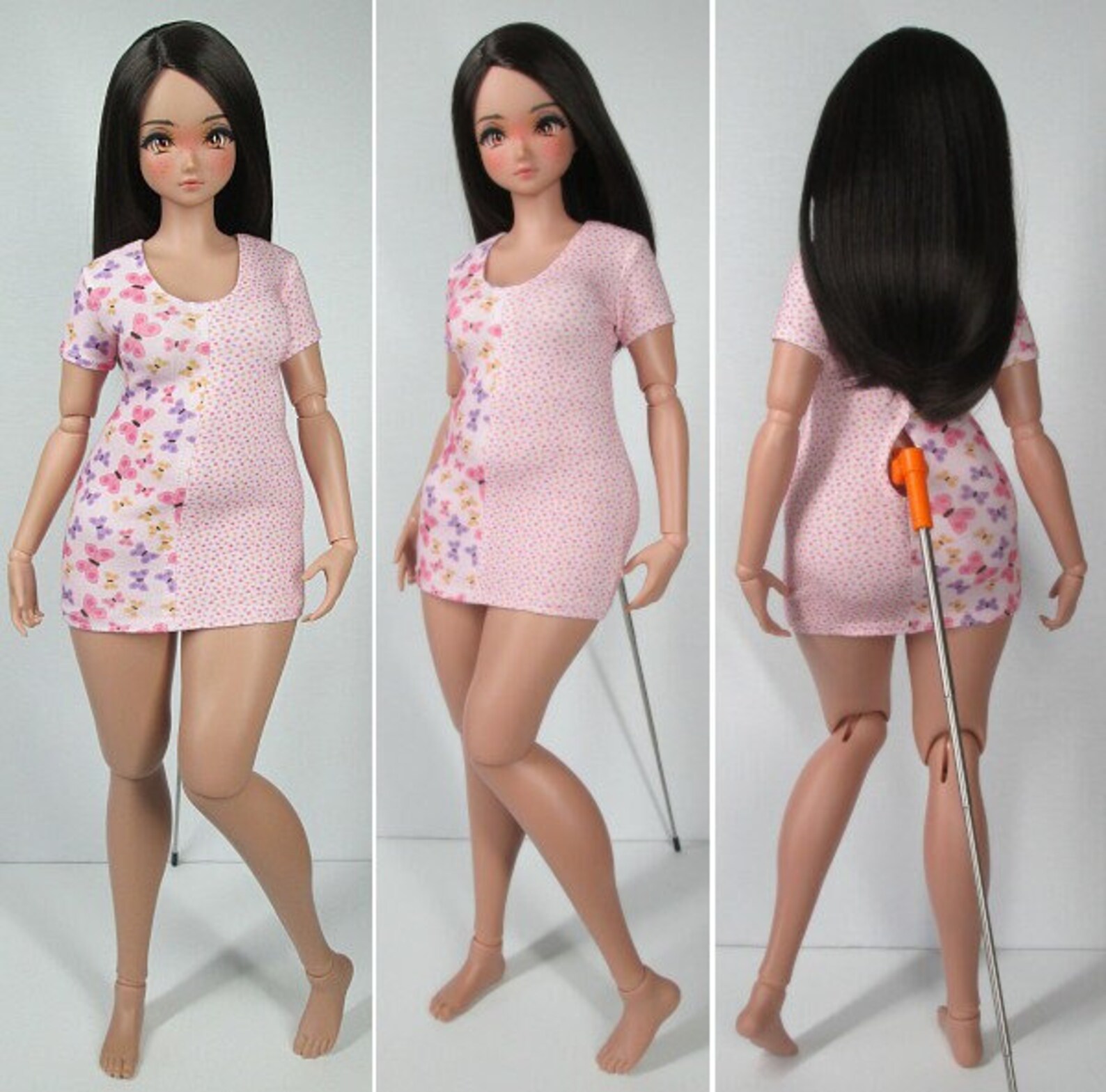 Butterfly/dots Half & Half Bodycon Minidress for SMART DOLL PEAR. Will ...
