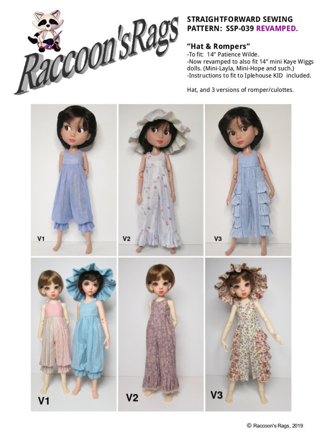 14 Kaye Wiggs Mini & Patience Wilde. Digital Sewing Pattern PDF SSP ...