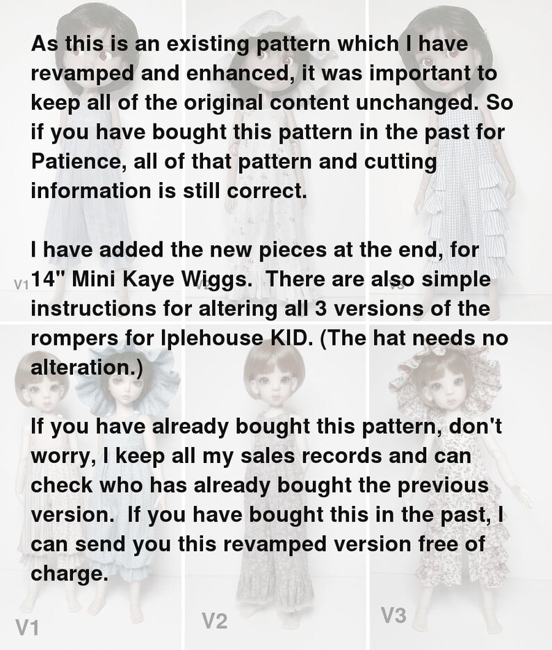 14 Kaye Wiggs Mini & Patience Wilde. Digital Sewing - Etsy Australia