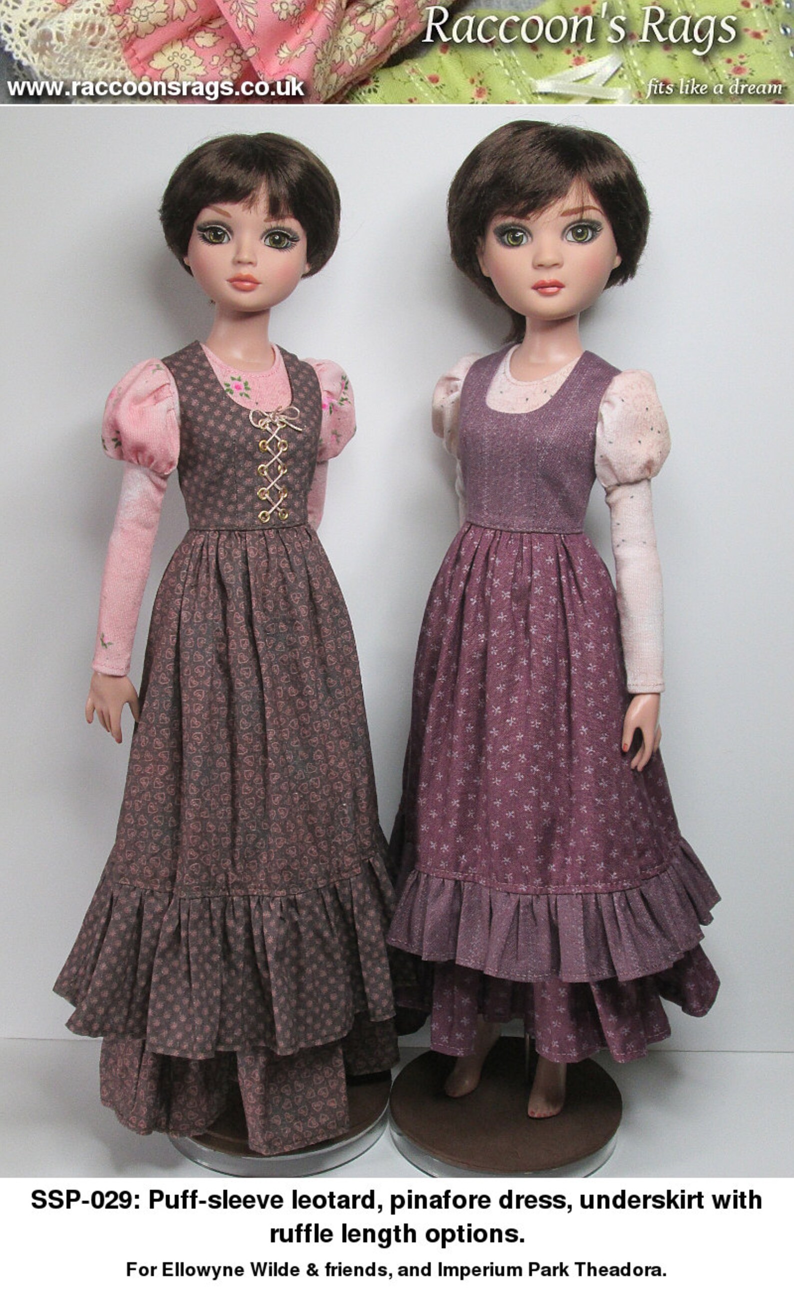 STRAIGHTFORWARD SEWING Pattern SSP-029: Puff-sleeve Leotard, Overdress ...