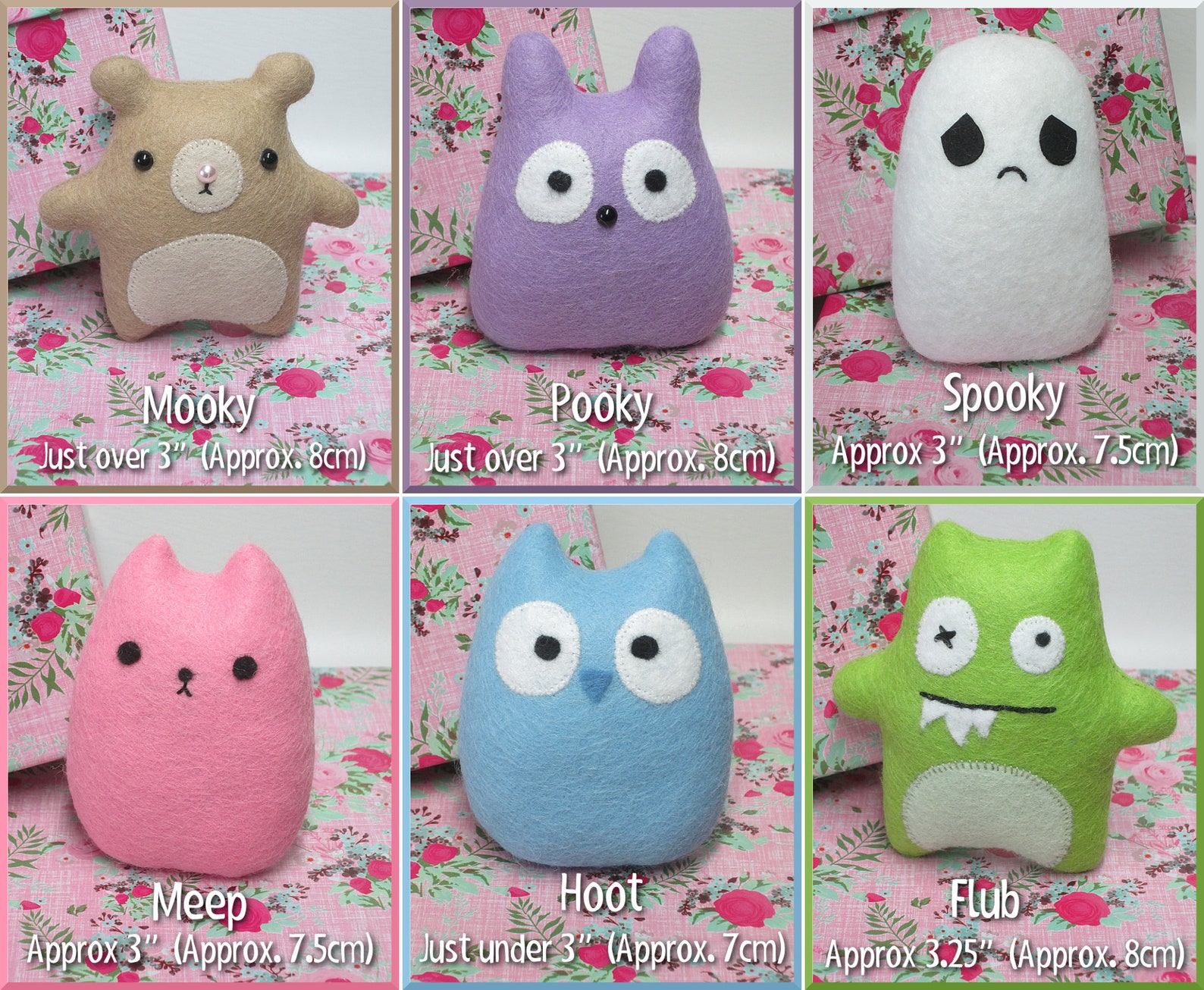 Mini-plushie Tutorial/pattern PDF. 22 Page Ebook. SSP-080: "critters ...
