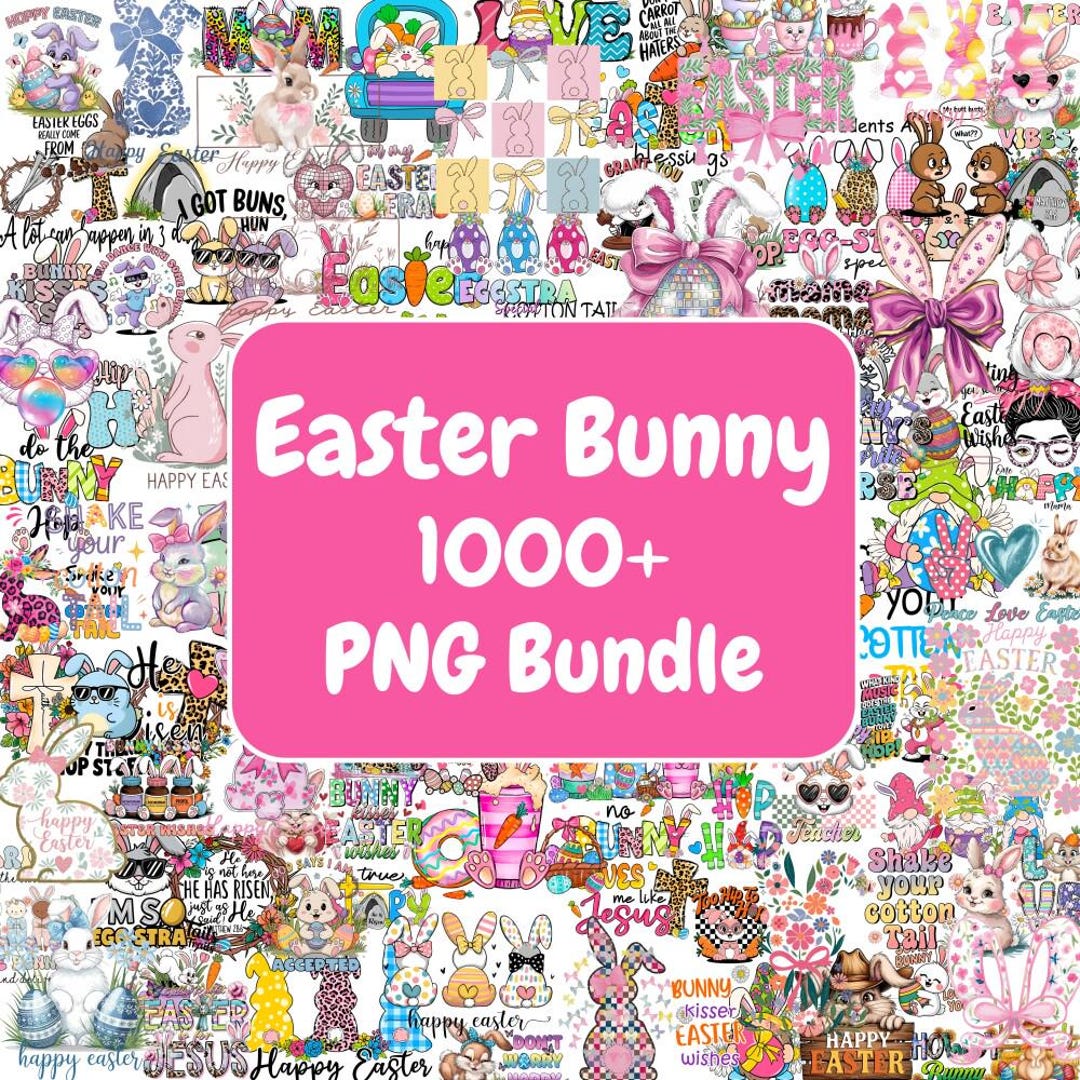 Easter Mega Bundle Png, Retro Easter Png Bundle, Christian Easter Png ...