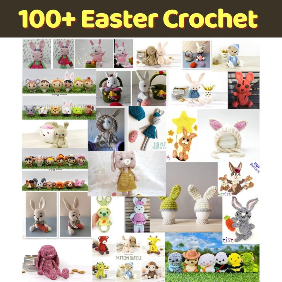 100+ Easter Crochet Pattern Bundle, Amigurumi Crochet Patterns, Easter Crochet Pattern, Crochet ...