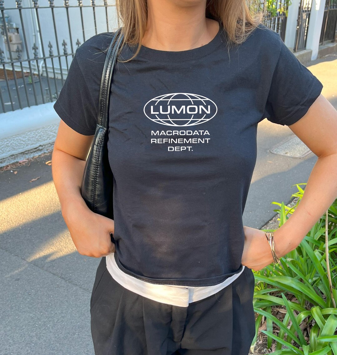 Severance Lumon Shirt – Macrodata Refinement Women's Baby Tee – Retro Minimalist TV Fan Merch ...