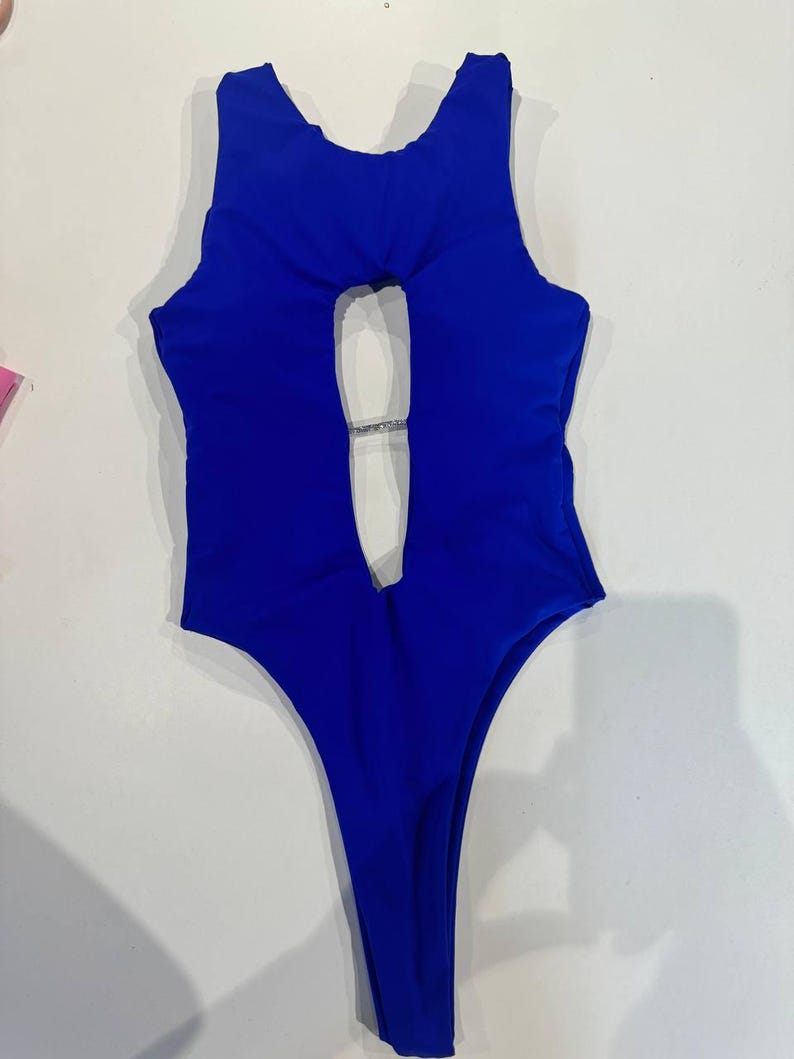 Cut Out Diamond Swimsuit | Sexy Light Blue One Piece Bikini | Cheeky ...
