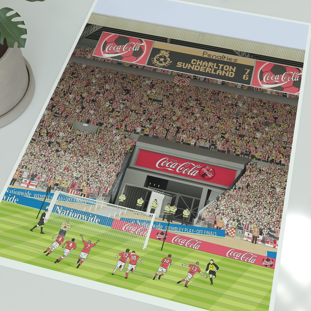 Charlton Athletic Play-off Final 1998 Illustrated Art Print - Clive ...