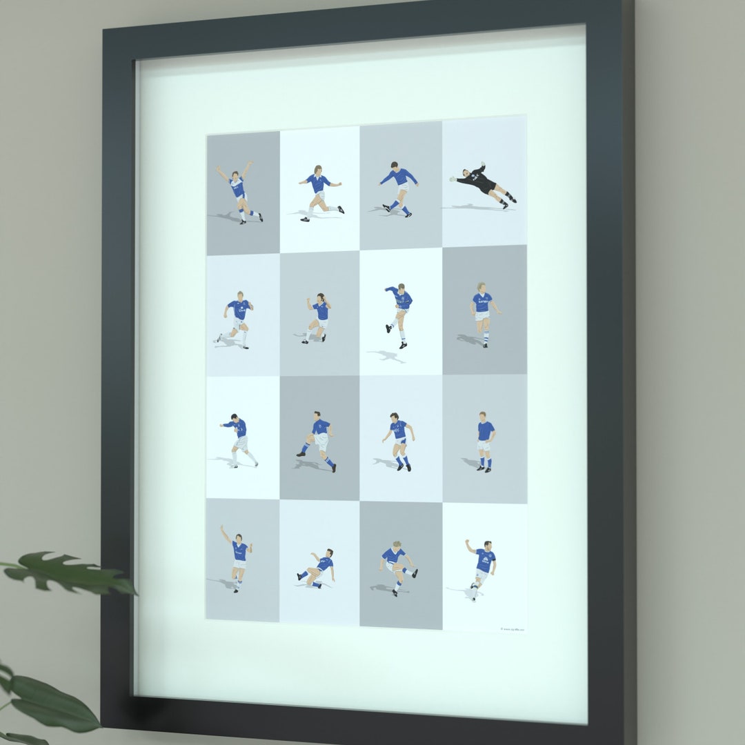 Everton Legends Poster | Goodison Park Icons Print | Toffees History ...