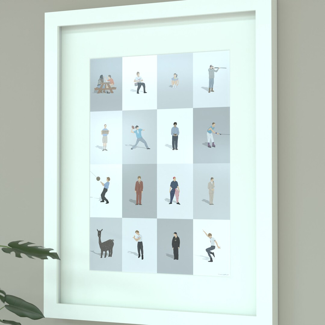 Napoleon Dynamite Illustrated Print - Quirky Movie Art for Home Decor ...