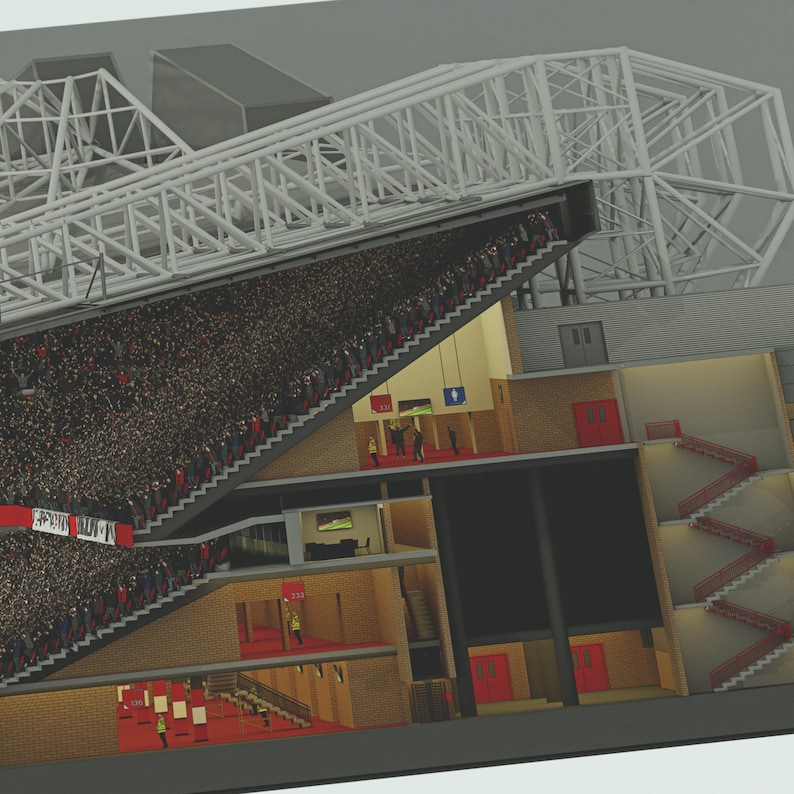 Ultra-wide Manchester United – Old Trafford Stadium Panoramic Print ...