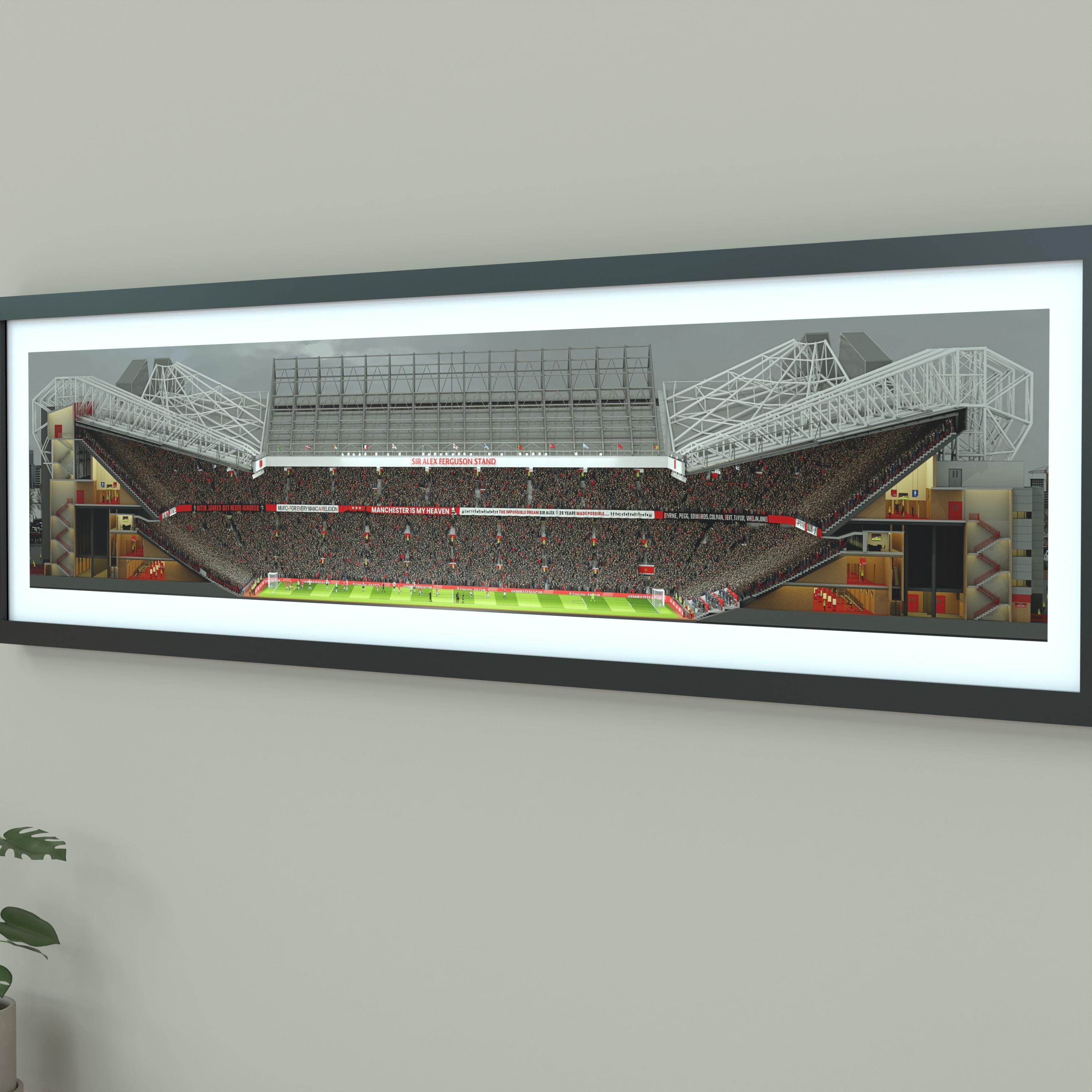 Ultra-wide Manchester United – Old Trafford Stadium Panoramic Print ...