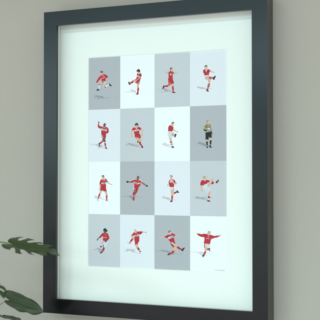 Middlesbrough Legends Illustrated Poster | Riverside Stadium Icons ...