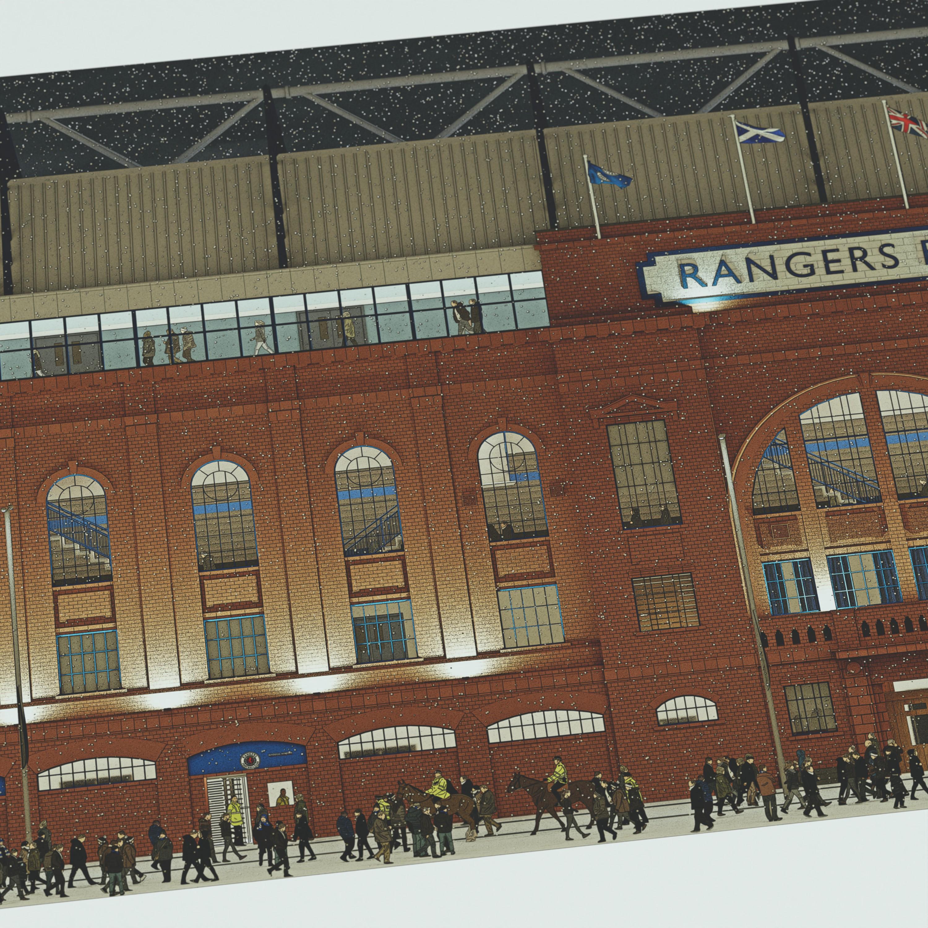 Ultra-wide Glasgow Rangers Ibrox Stadium Panoramic Print | Rangers ...