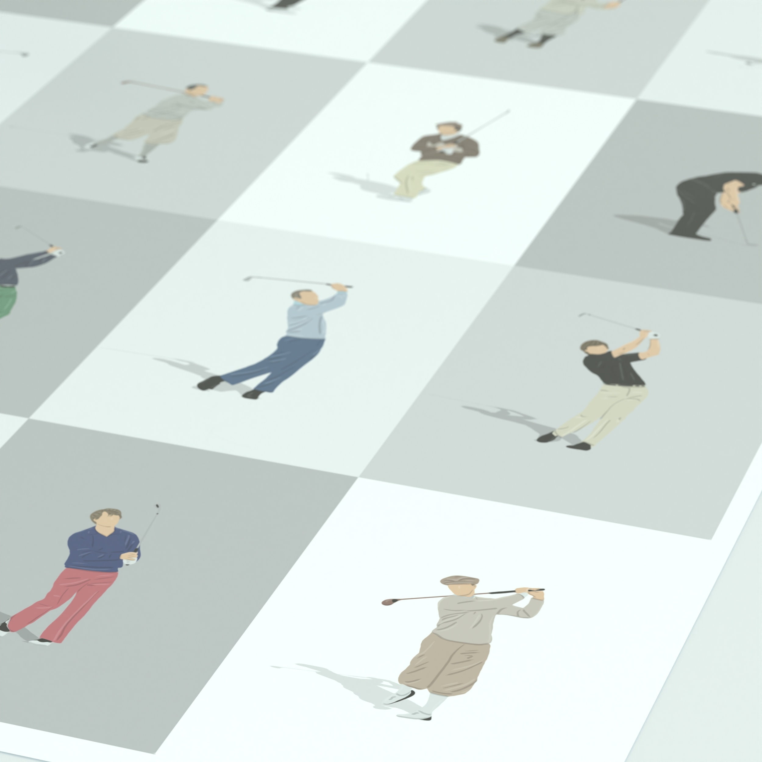 Golf Legends Print | Golf Icons Wall Art | Greatest Golfers Poster - Etsy