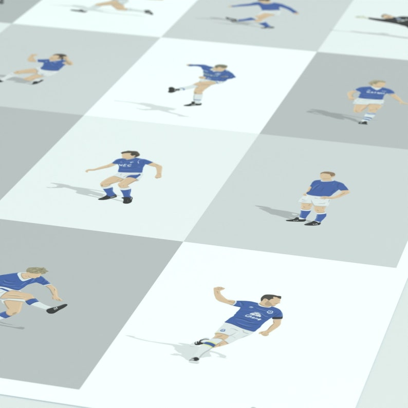 Everton Legends Poster | Goodison Park Icons Print | Toffees History ...