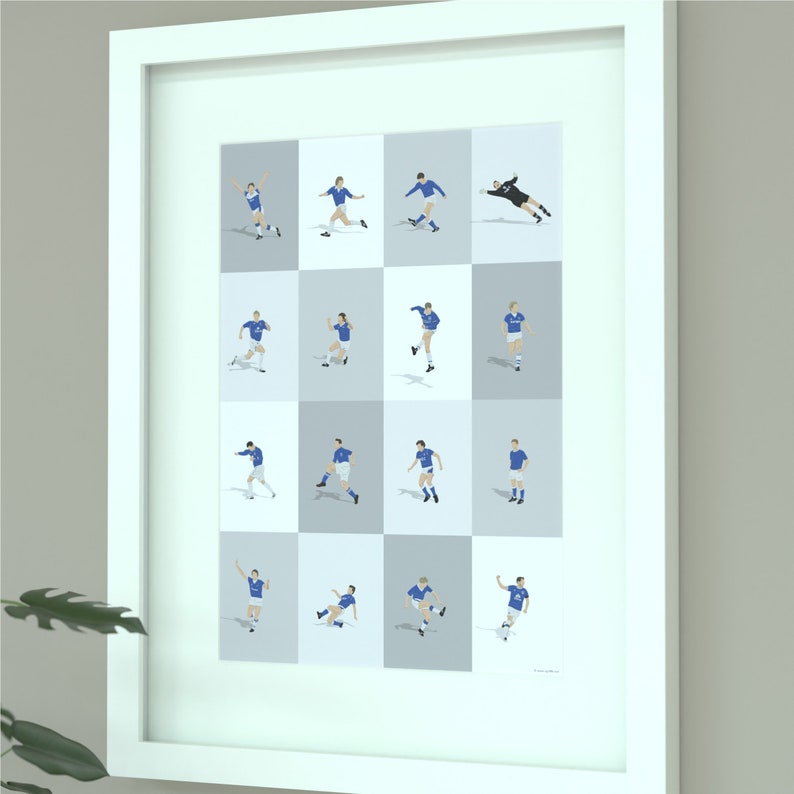 Everton Legends Poster | Goodison Park Icons Print | Toffees History ...