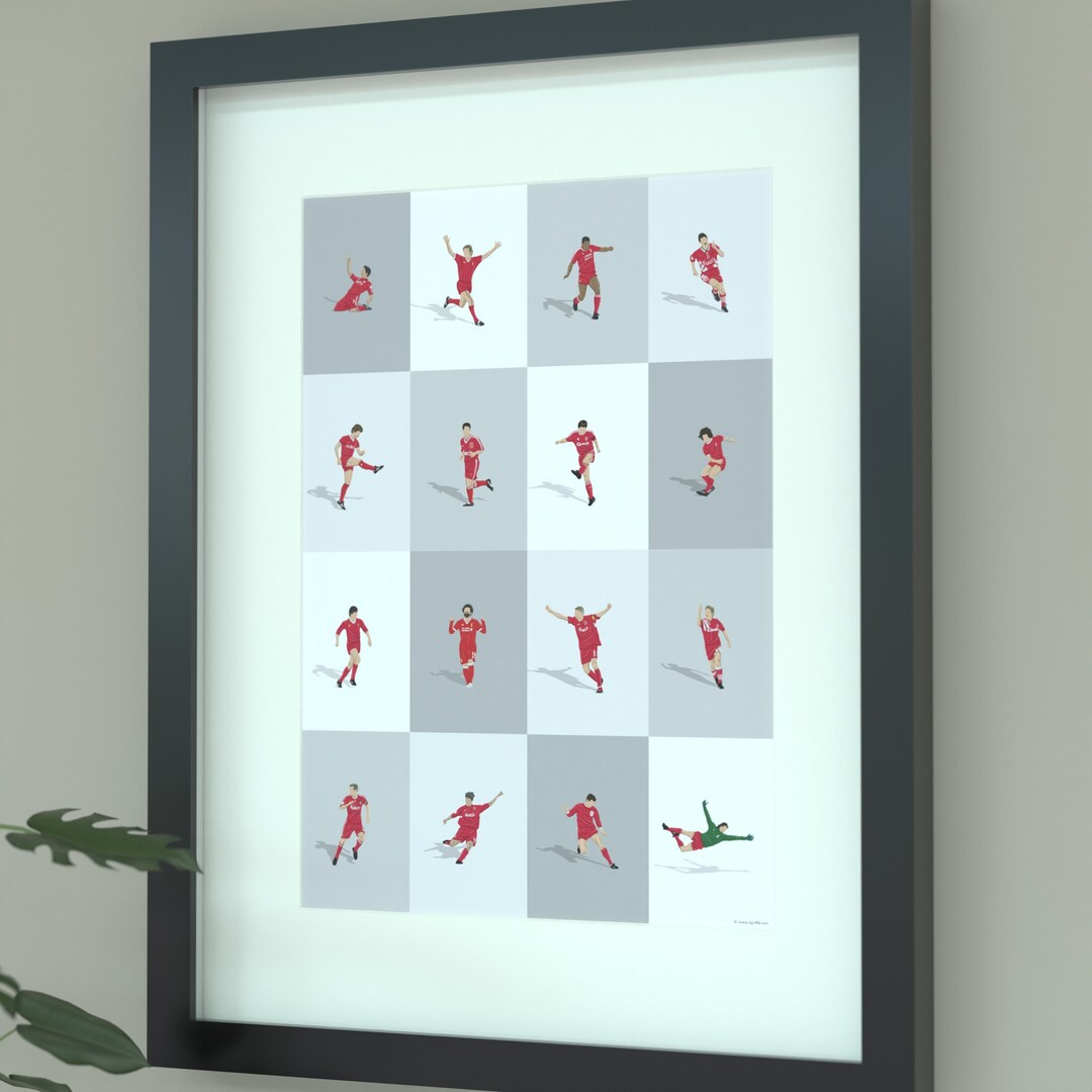 Liverpool FC Legends Illustrated Print | Anfield Icons Poster | Reds ...