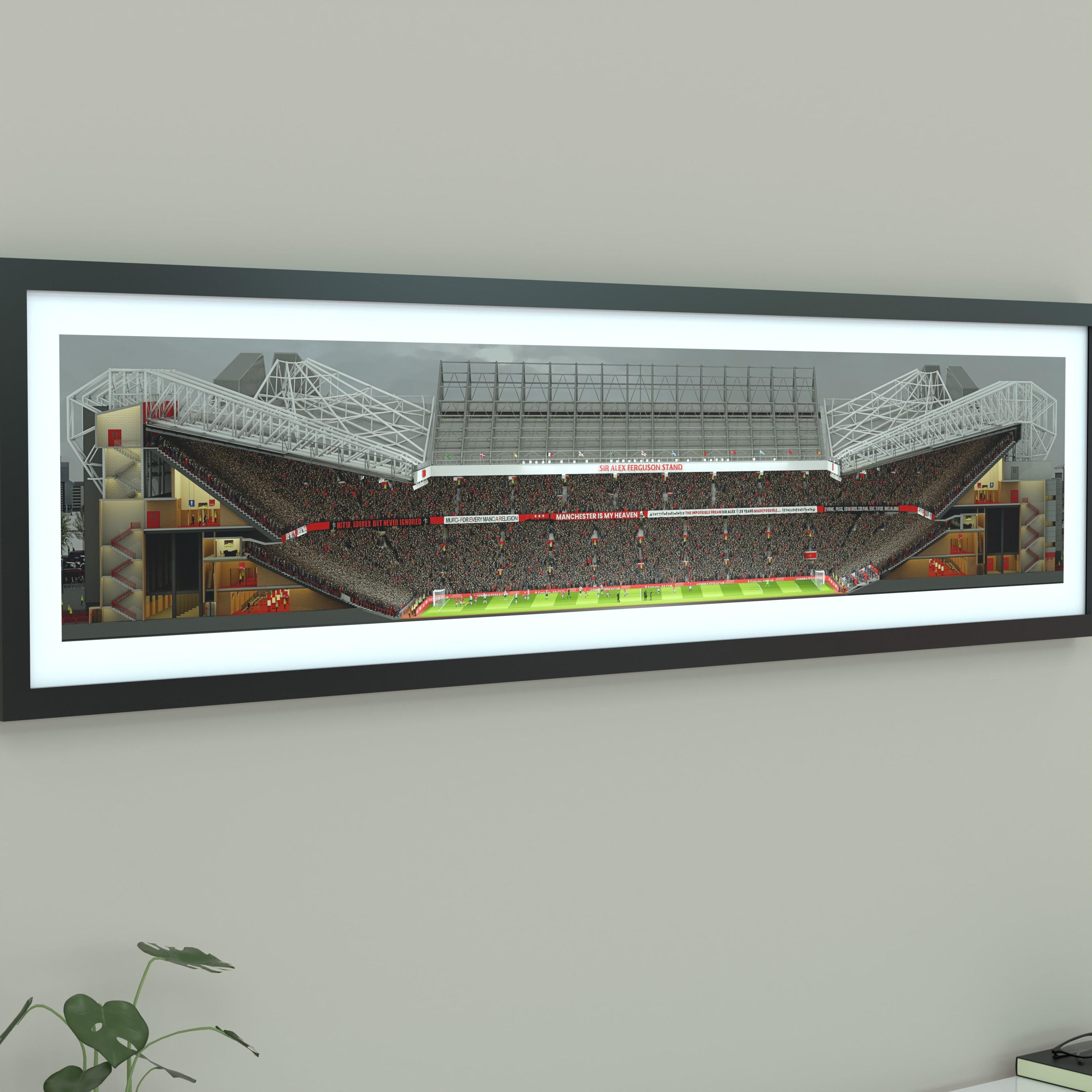 Ultra-wide Manchester United – Old Trafford Stadium Panoramic Print ...