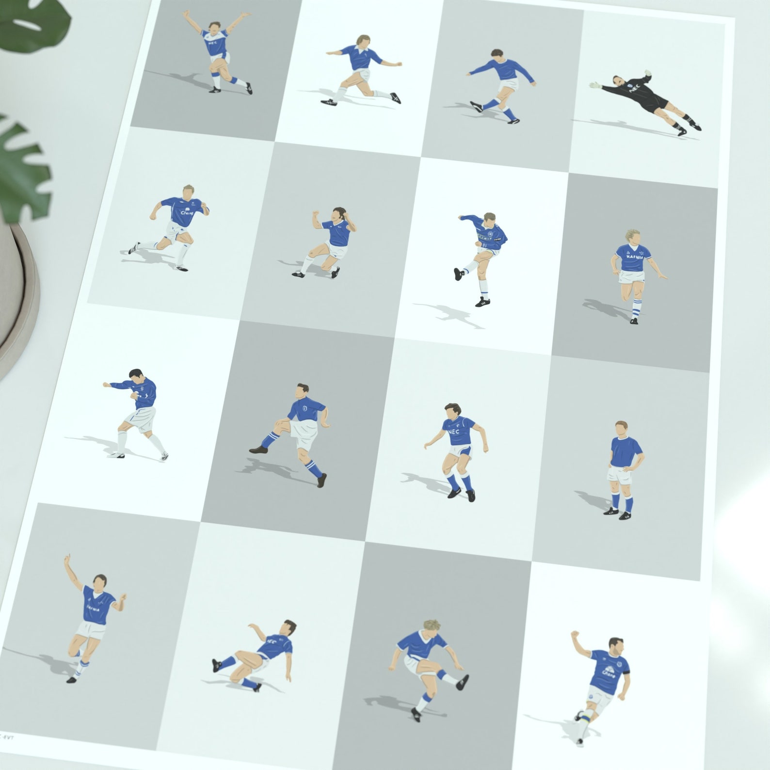 Everton Legends Poster | Goodison Park Icons Print | Toffees History ...