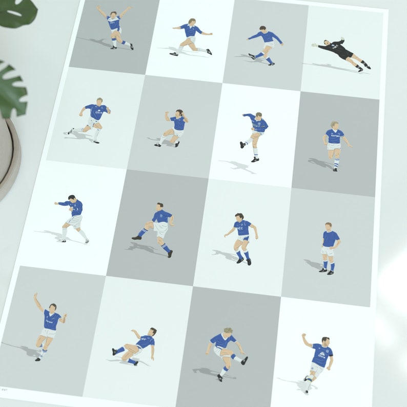 Everton Legends Poster | Goodison Park Icons Print | Toffees History ...