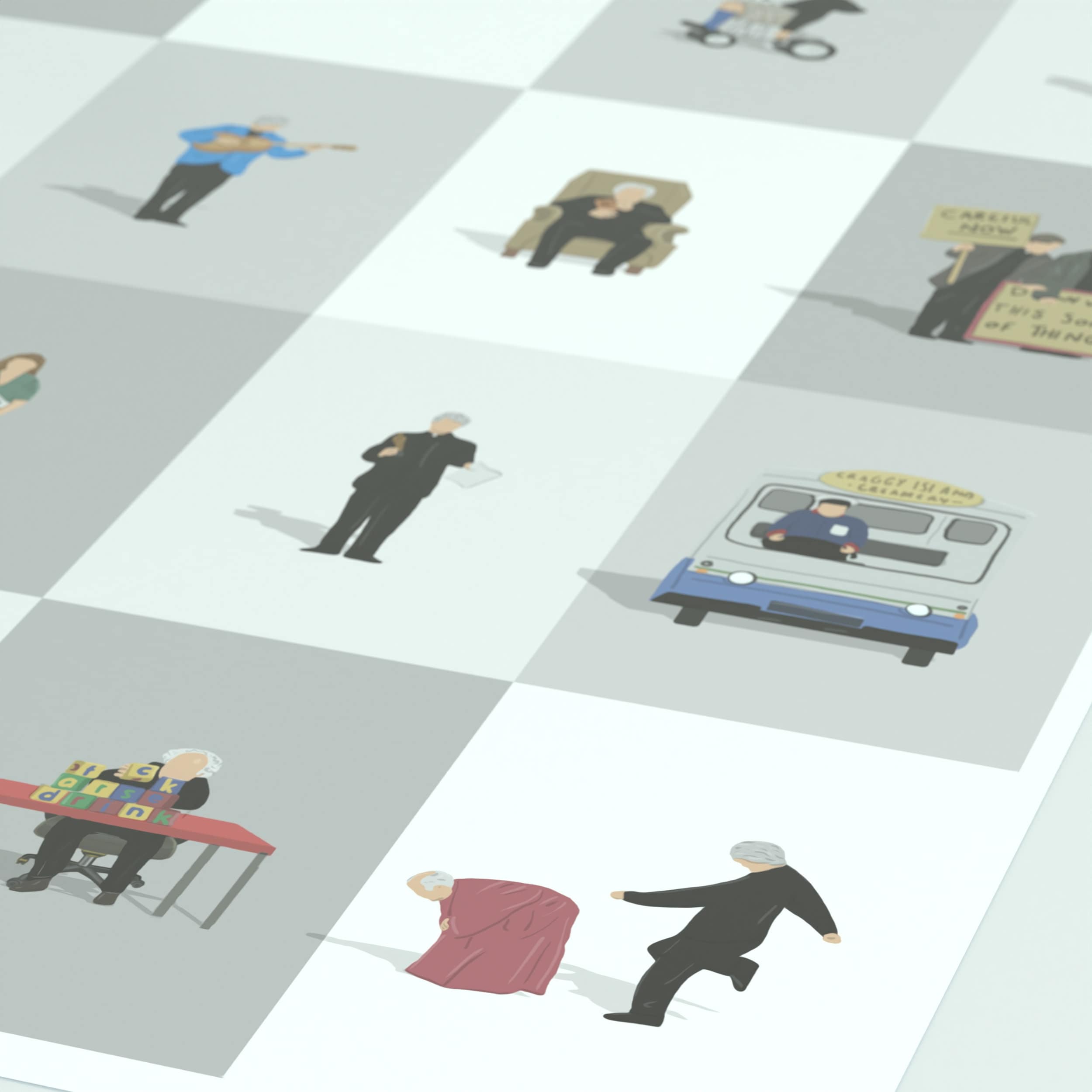 Father Ted Illustrated Comedy Print Irish Sitcom Wall Art for Home ...