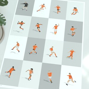 Netherlands National Football Team Football Legends Print | Oranje ...