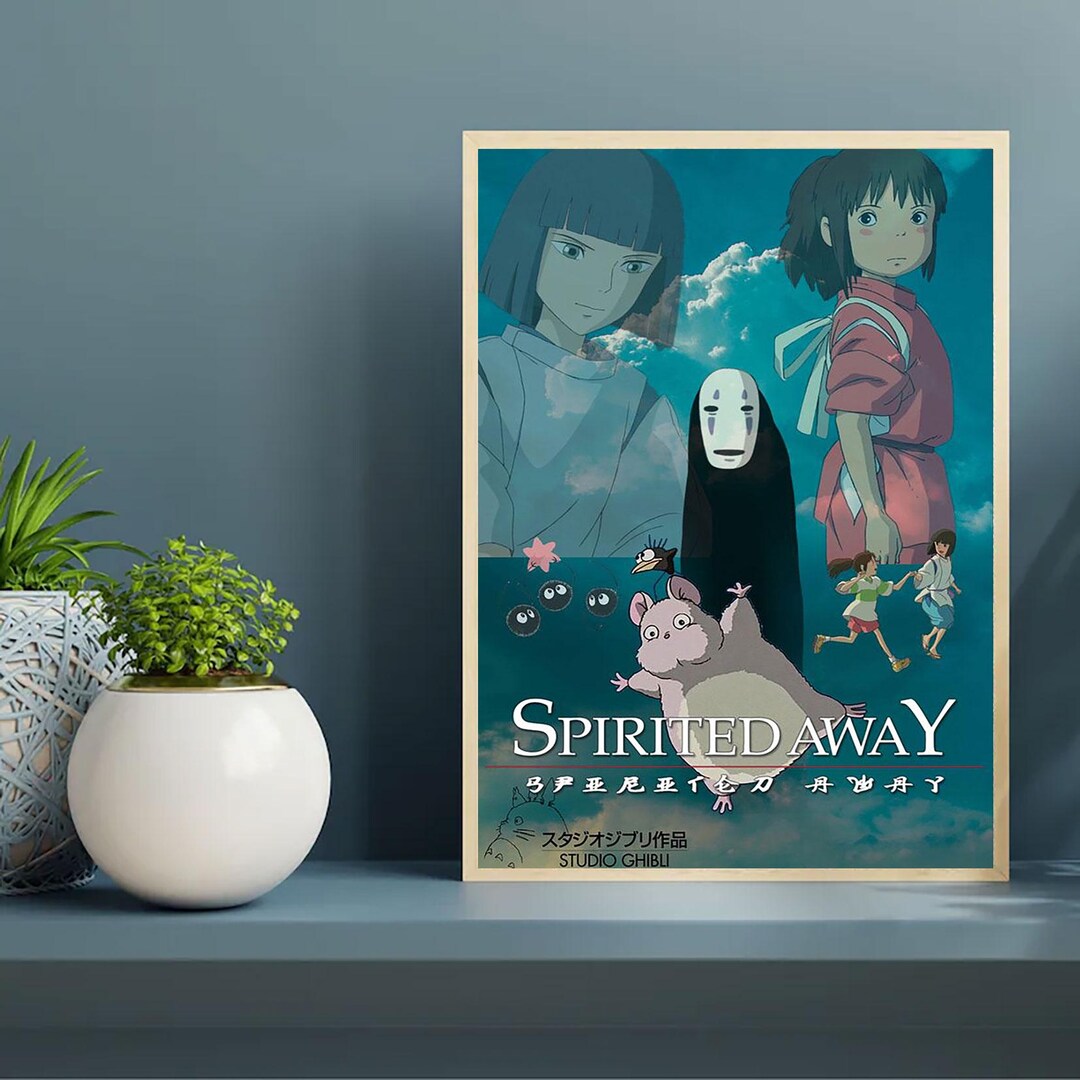 Spirited Away Chihiro Haku No Face Poster Studio Ghibli Home Wall Decor ...