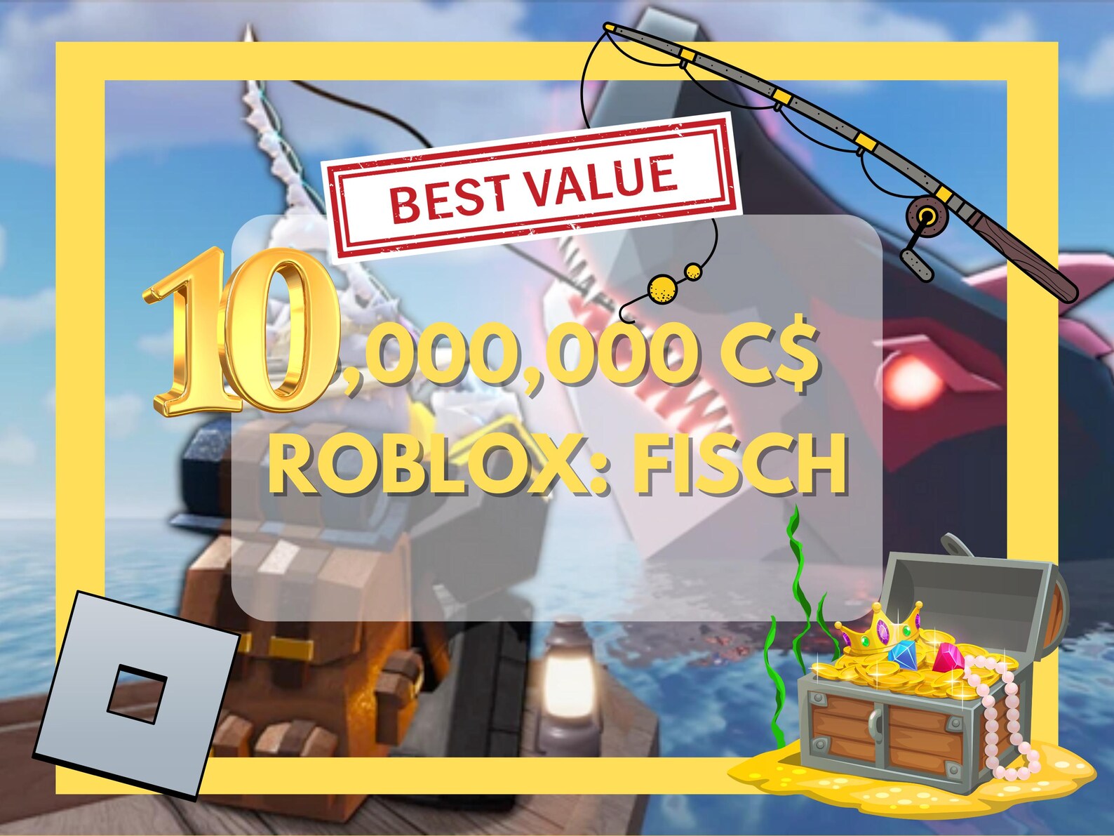 Roblox Fisch 10 MILLION COINS - Etsy