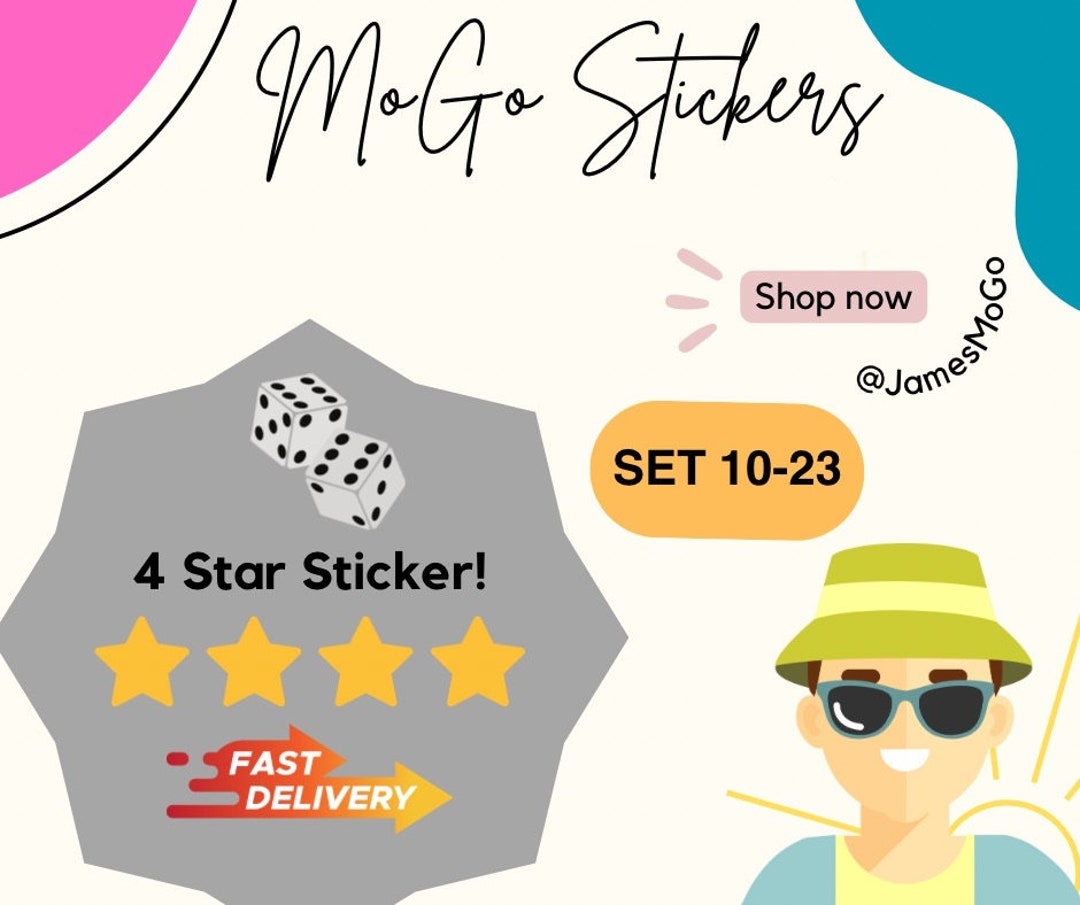 Mogo 4 Star Sticker set 10-23 1 PIECE - Etsy