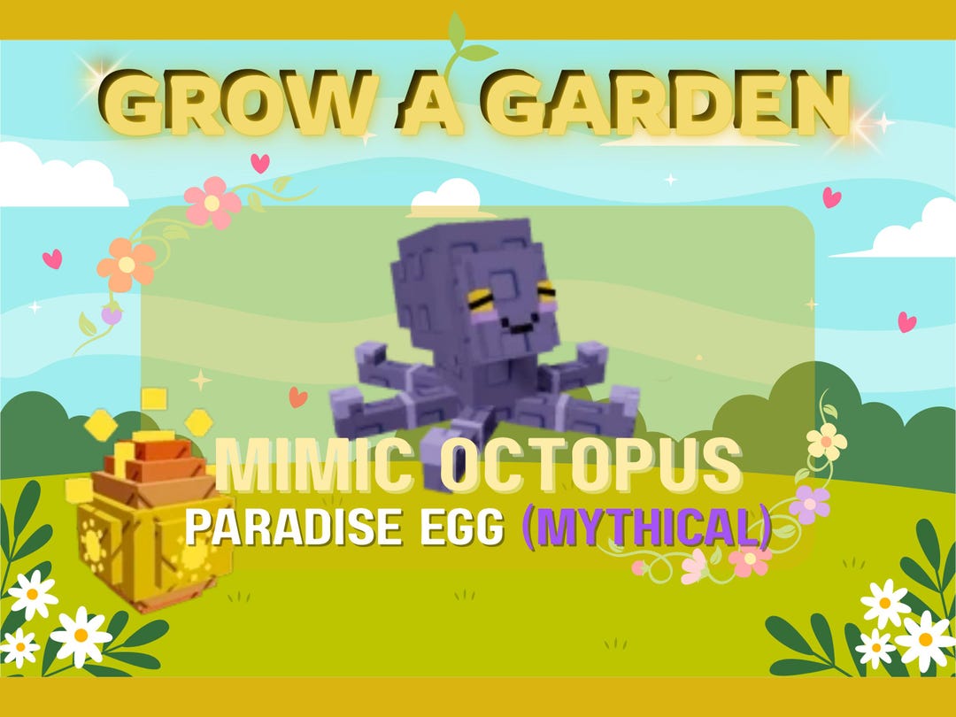 Roblox Grow A Garden - MIMIC OCTOPUS | Paradise Egg Mythical Pet (1 ...