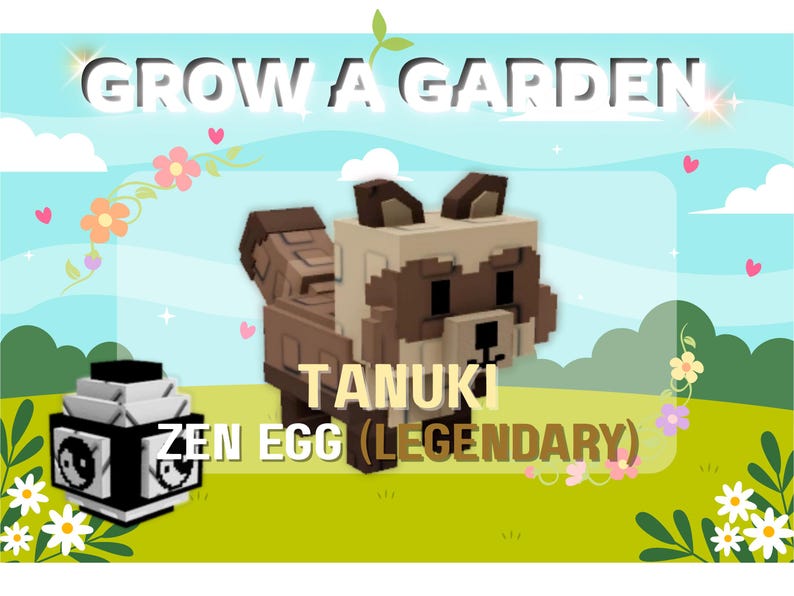 Roblox Grow A Garden - TANUKI | Zen Egg Legendary Pet (1 PIECE) - Etsy