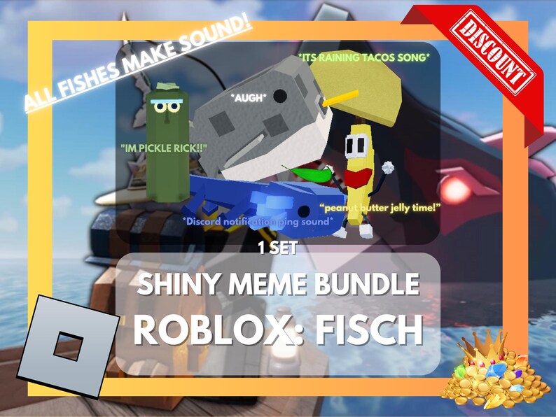 Roblox Fisch - Shiny Meme Bundle (1 BUNDLE of SHINY Banana, Frigid Taco ...