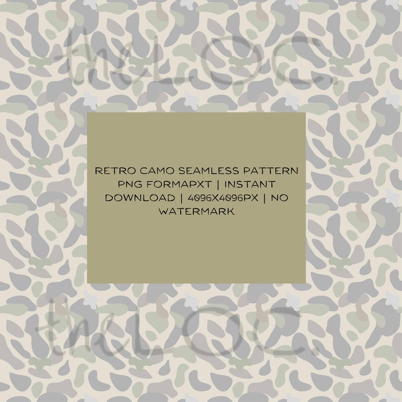 Retro Camo Seamless Pattern - Etsy