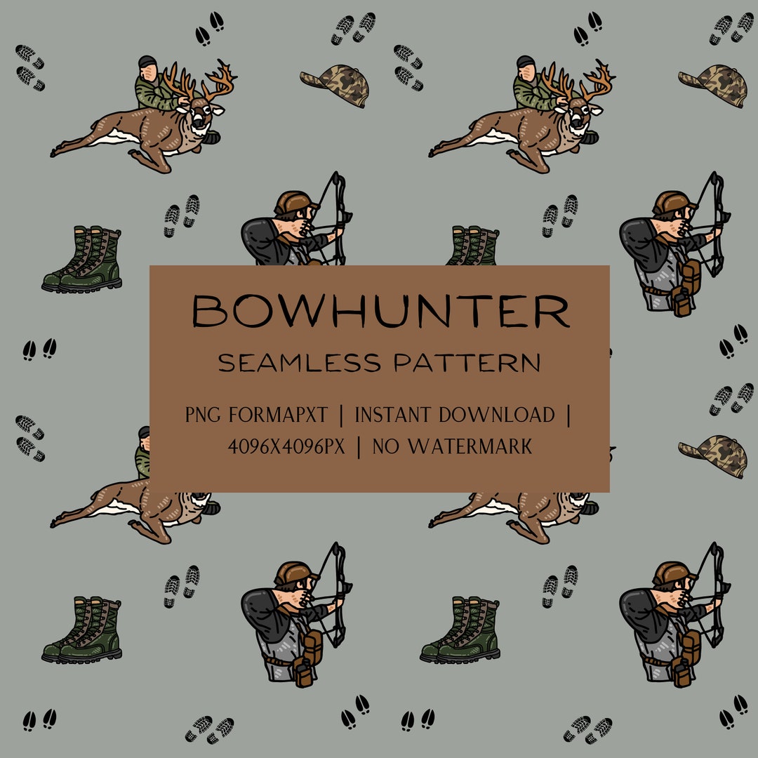 Bow Hunting Seamless Pattern - Etsy