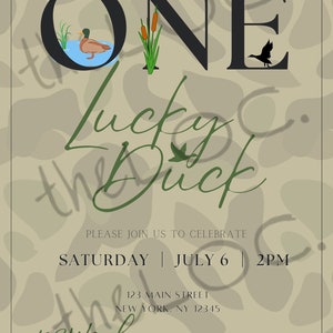 One Lucky Duck Boy First Birthday Hunting First Birthday Country Boy ...