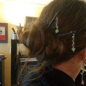 Crow Quill Beaded Hair Chopsticks. Beaded Quill Hair Chopsticks. 8 ...