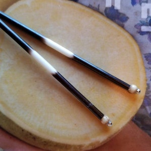 Porcupine Quill Hair Chopsticks. Beaded Quill Hair Chopsticks. 8 Inches ...