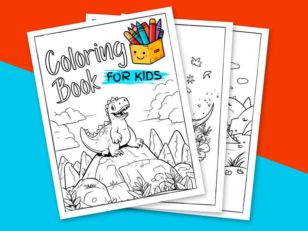 Cute Baby Dinosaur Coloring Book for Kids 20 Pages 8.5 X 11 in Creative ...