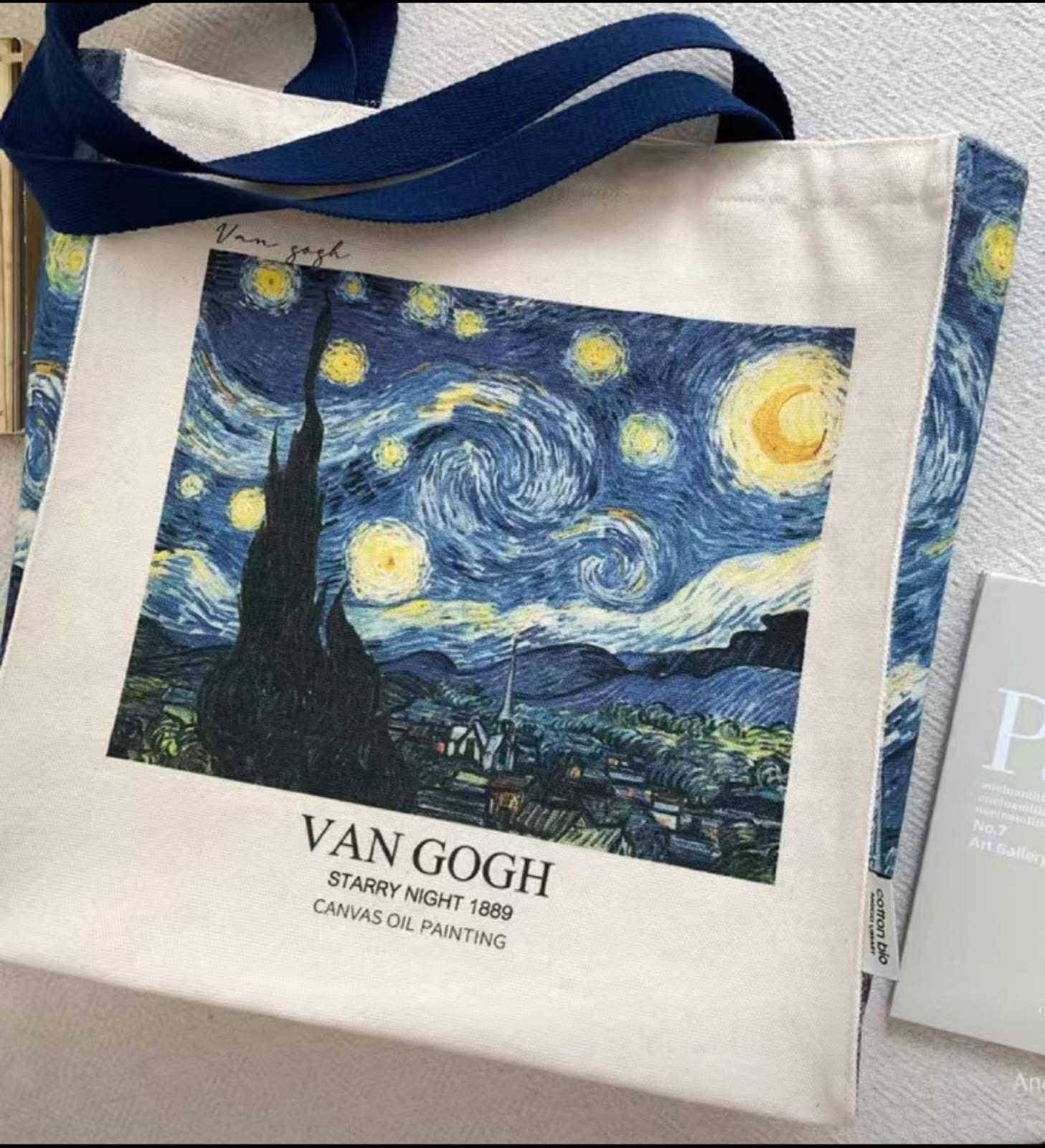 Vincent Van Gogh D Bio Cotton Tote Bag With Zipper & Inner Pocket - Etsy