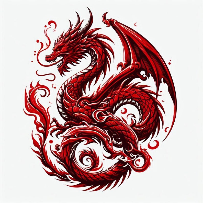 Red Dragon Image - Etsy