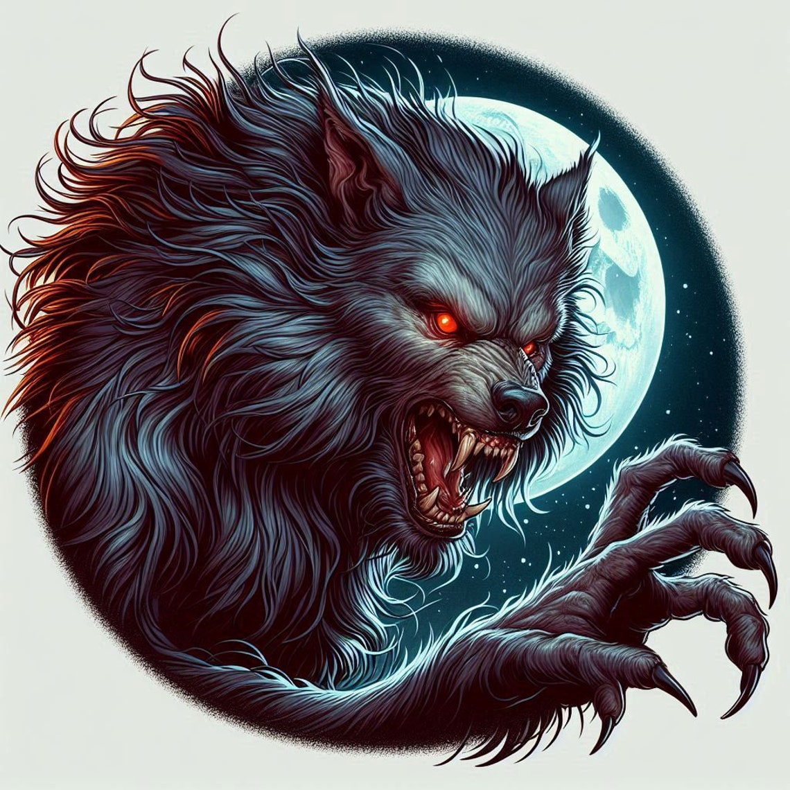 Werewolf Spooky Halloween Theme - Etsy