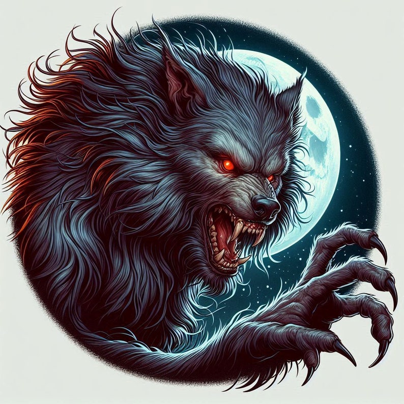 Werewolf Spooky Halloween Theme - Etsy