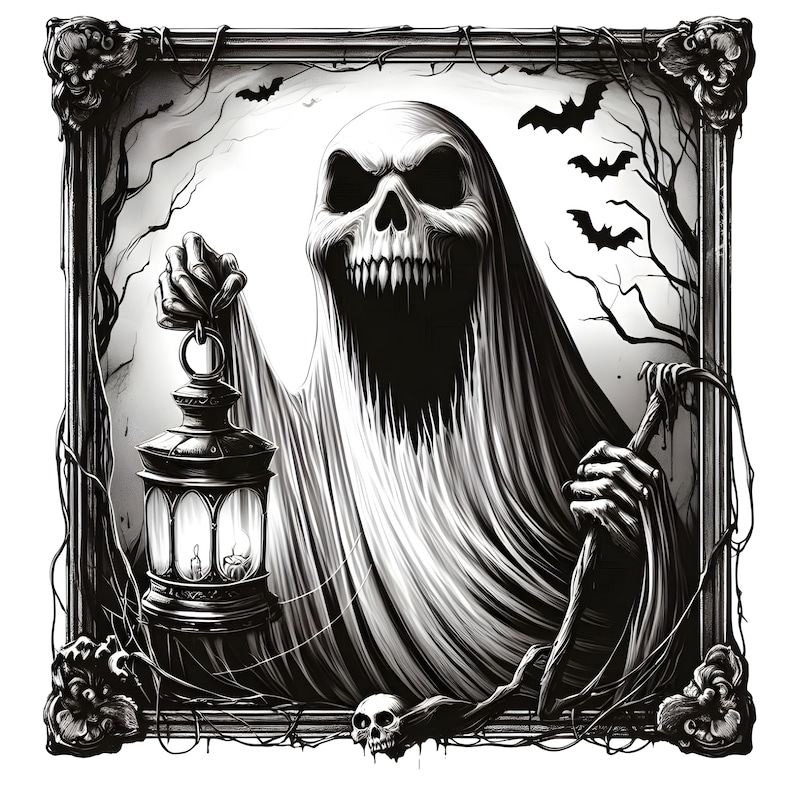Halloween Spooky Ghost Image - Etsy