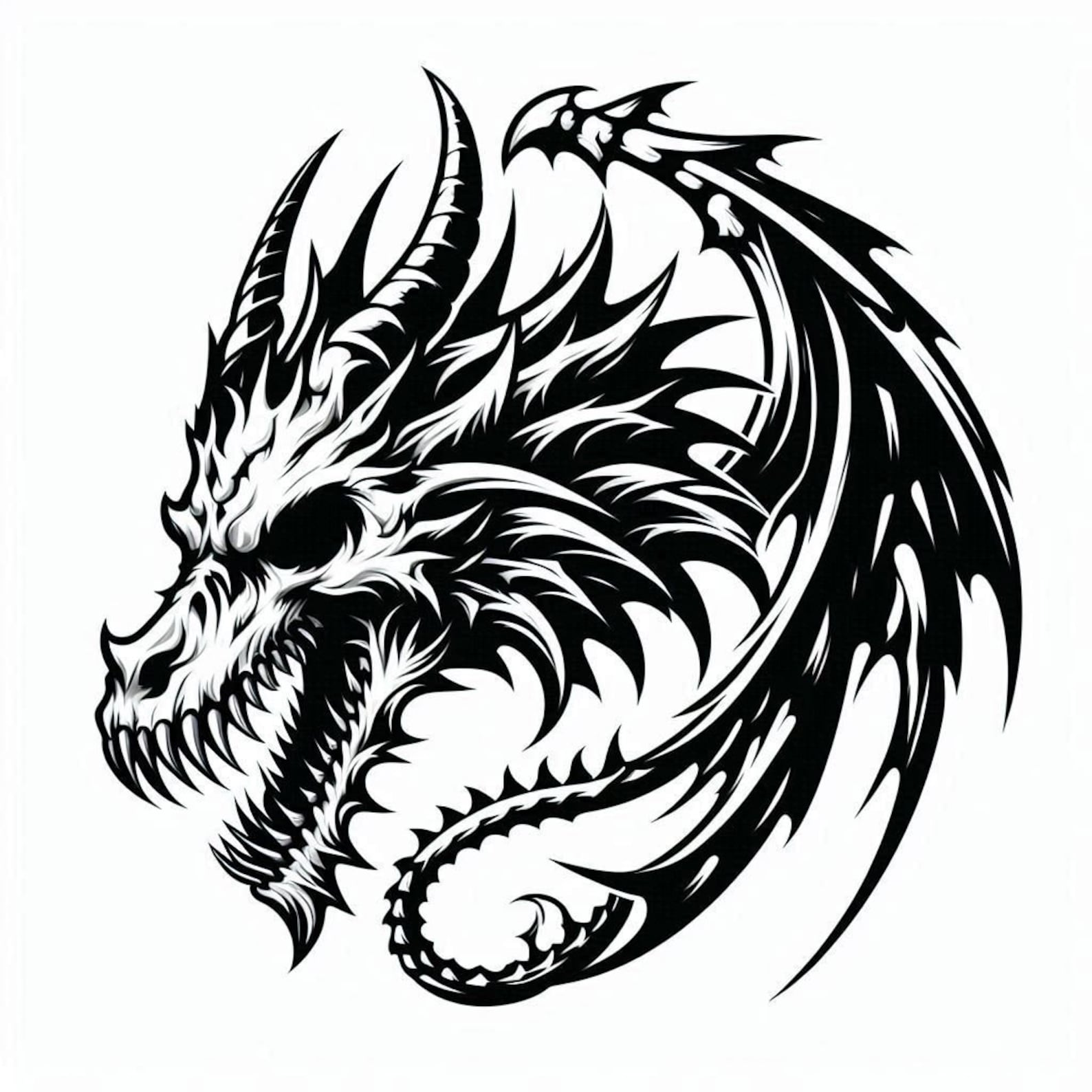 Dragon Skull Image - Etsy