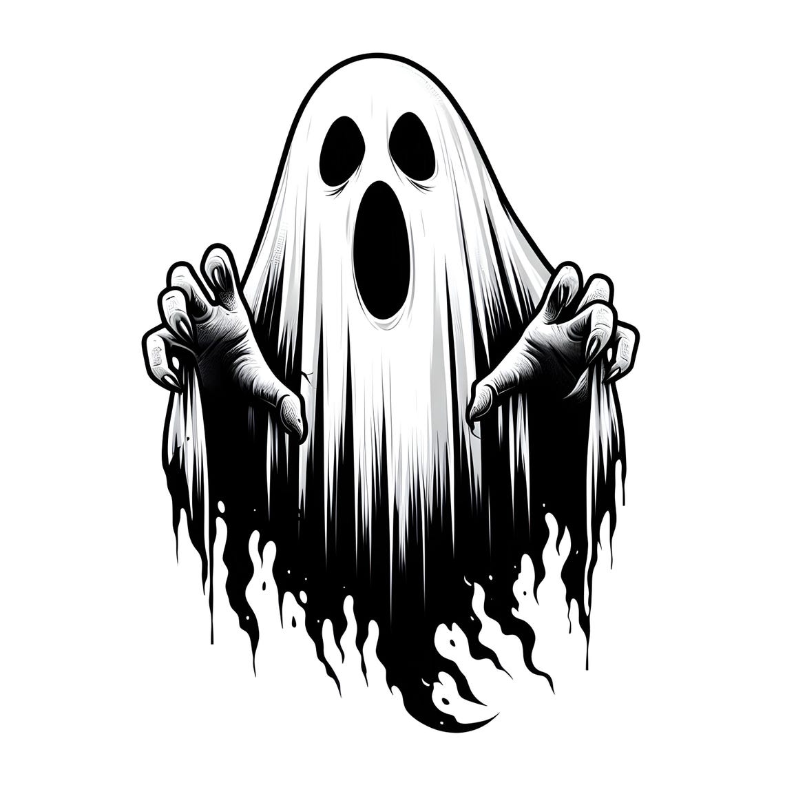 Halloween Spooky Ghost Image - Etsy