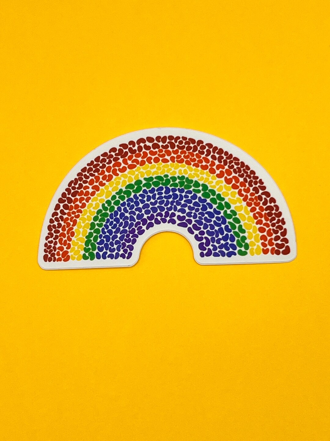 Pebble Rainbow Matte Vinyl Sticker - Etsy