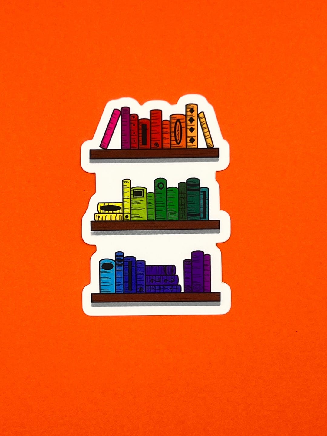 Detailed Rainbow Library Vinyl Sticker - Etsy