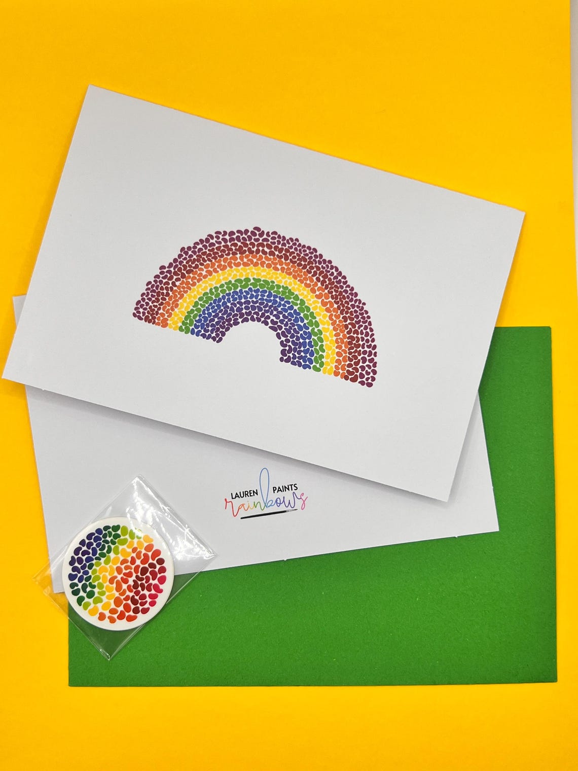 Pebble Rainbow Blank Greeting Card - Etsy