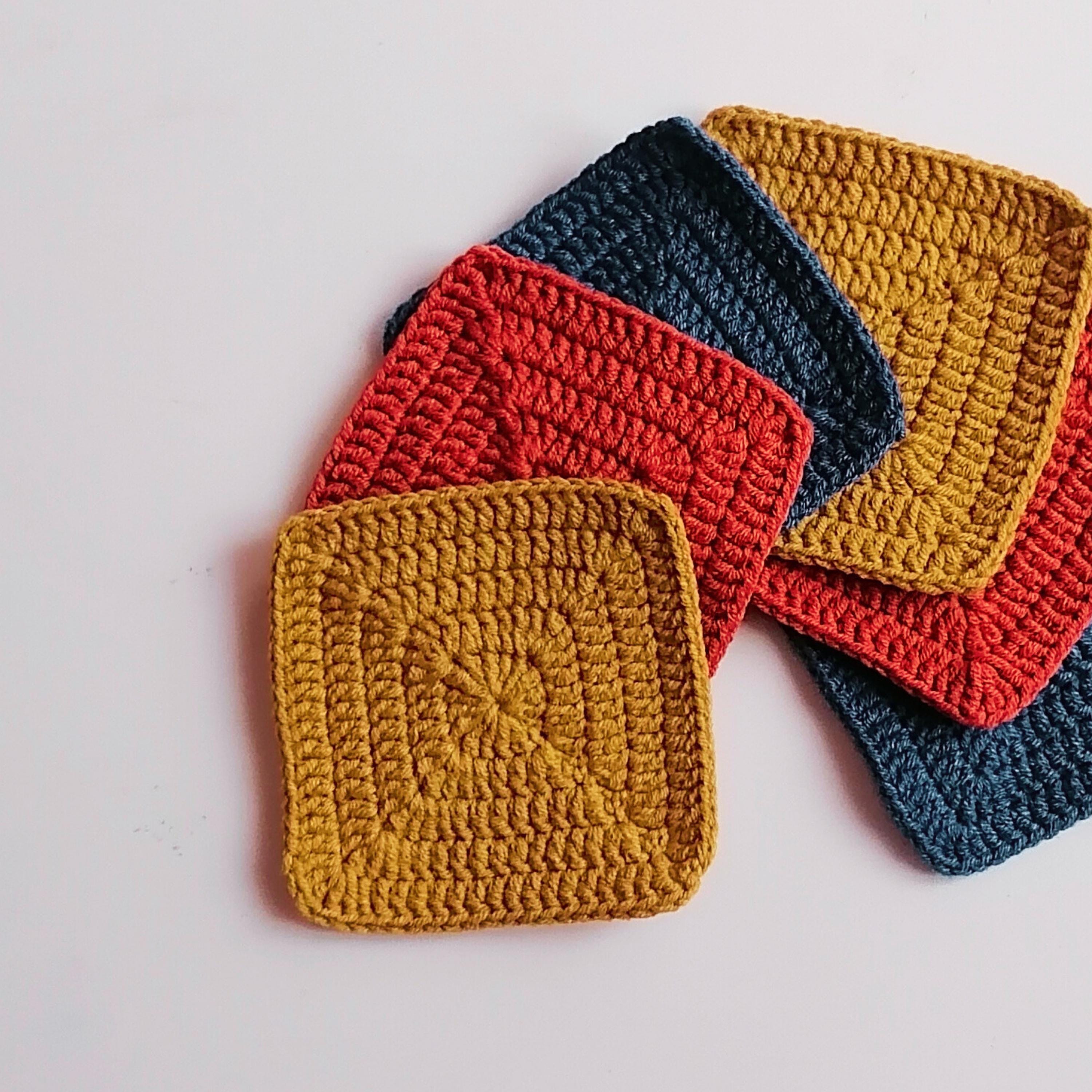 Easy Solid Granny Square Crochet Pattern Beginner Friendly English
