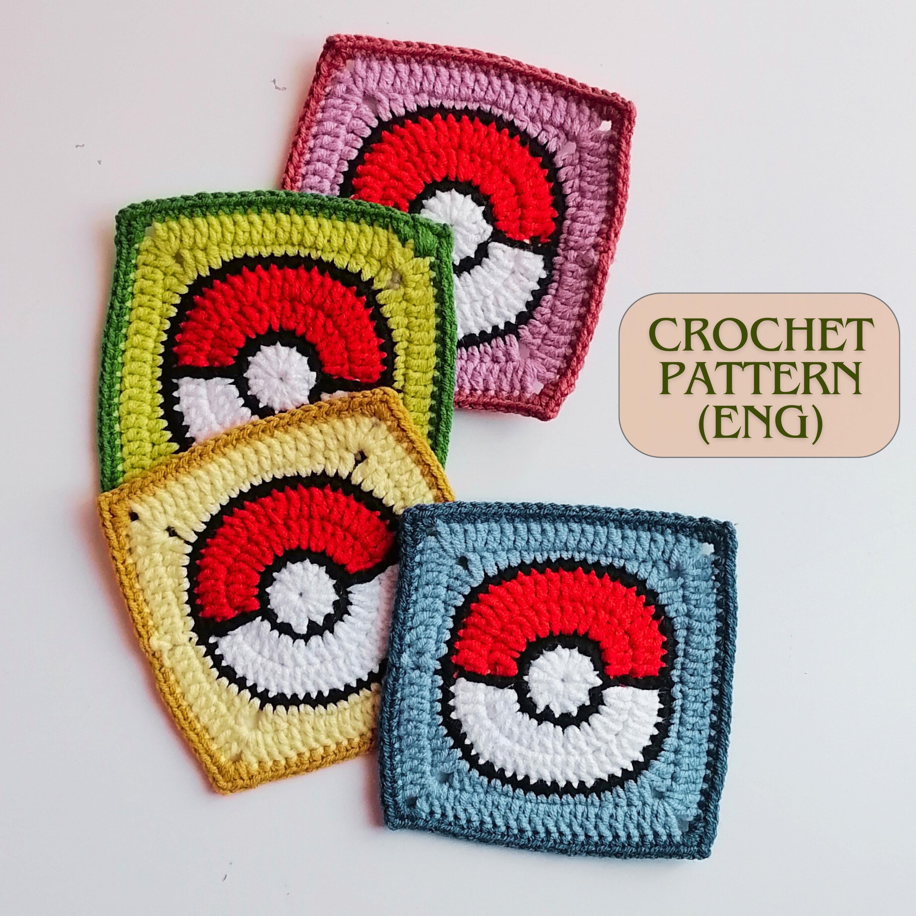 Crochet Pokeball Granny Square Pattern: Beginner Friendly (english PDF ...
